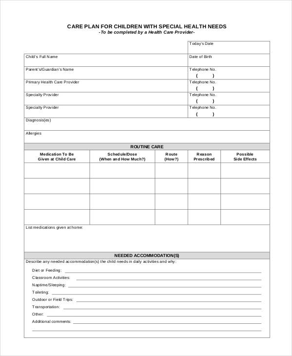 11+ Healthcare Plan Templates - PDF, Word