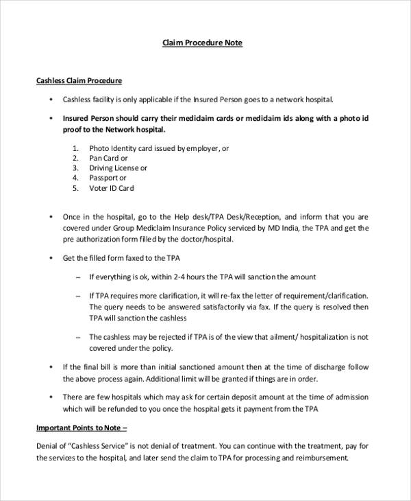 7+ Procedure Note Templates - Free Sample, Example Format Download
