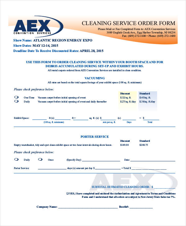 7+ Service Order Templates - Word, PDF