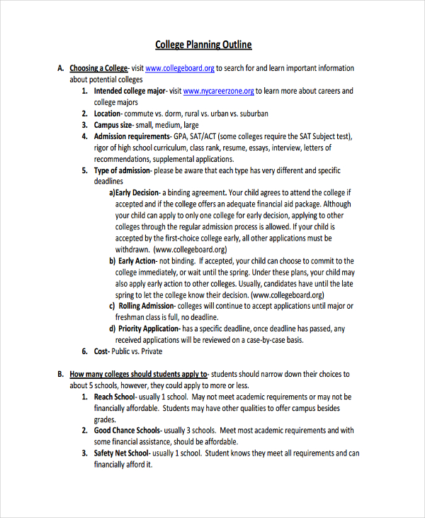 37+ Best Outline Examples in MS Word | Google Docs | Apple Pages | PDF