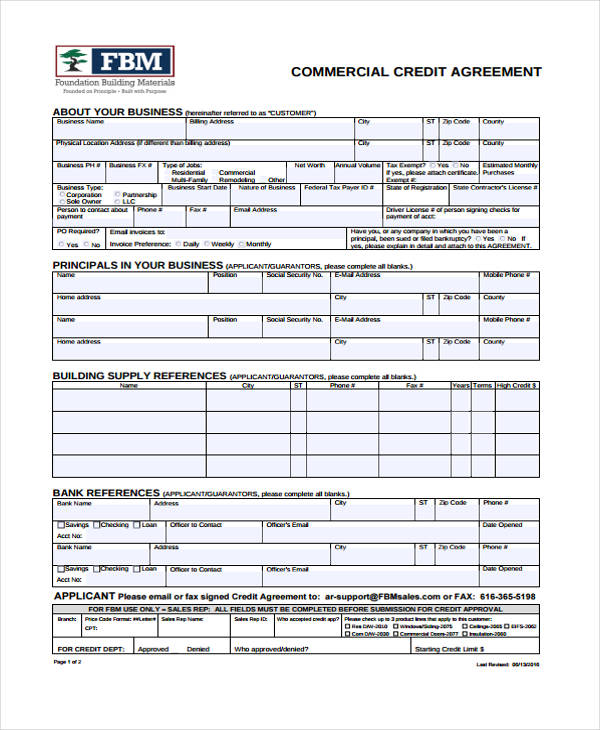 17 Commercial Agreement Templates Word PDF