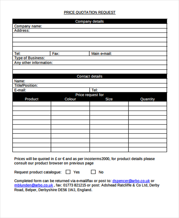12+ Company Quotation Templates - Sample, Example Format Download