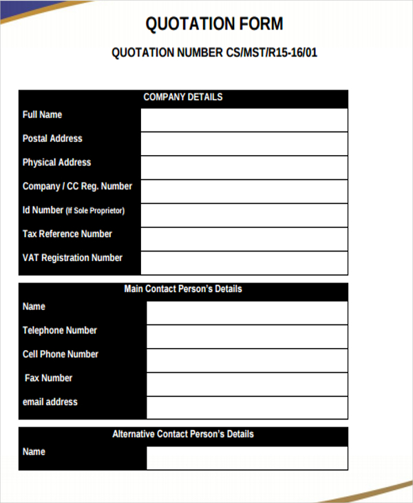 12+ Company Quotation Templates - Sample, Example Format Download