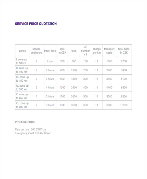 24+ Quotation Formats in PDF | Illustrator | InDesign | MS Excel ...