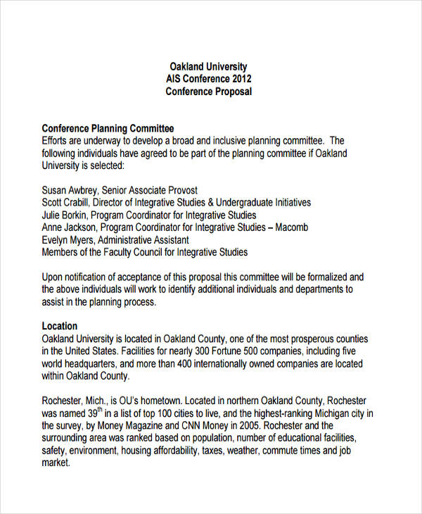 Conference Proposal Templates - 9+ Free Word, PDF Format Download