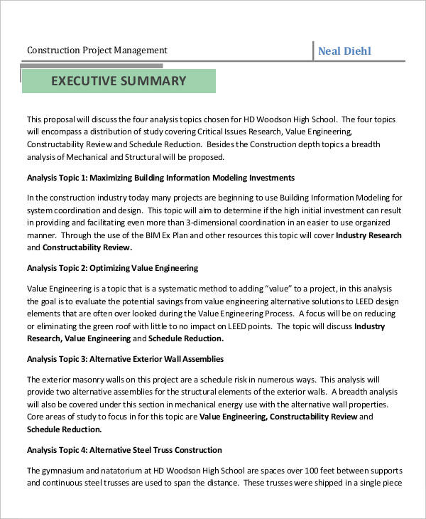 Construction Business Proposal Templates 10 Free Word PDF Format 