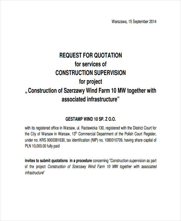 33+ FREE Construction Quotation Templates - AI, PSD, Google docs