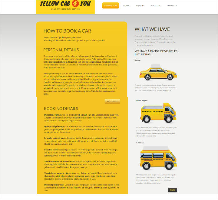 16+ Taxi Website Templates - Online, City, Service
