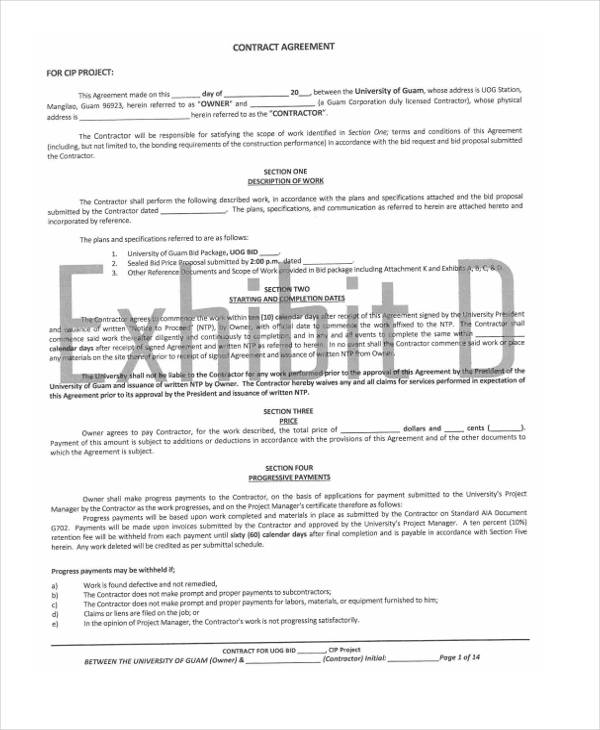 11+ Project Contract Templates - Word, PDF, Google Docs, Pages