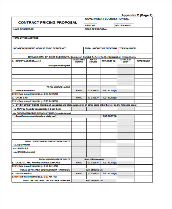Government Proposal Template Professional Template For Business
