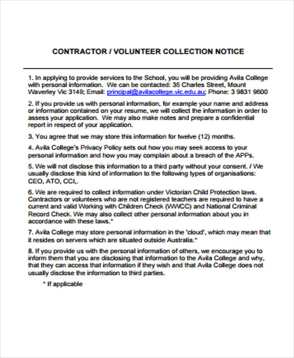 Collection Notice Templates - 10 Free Word, PDF Format Download