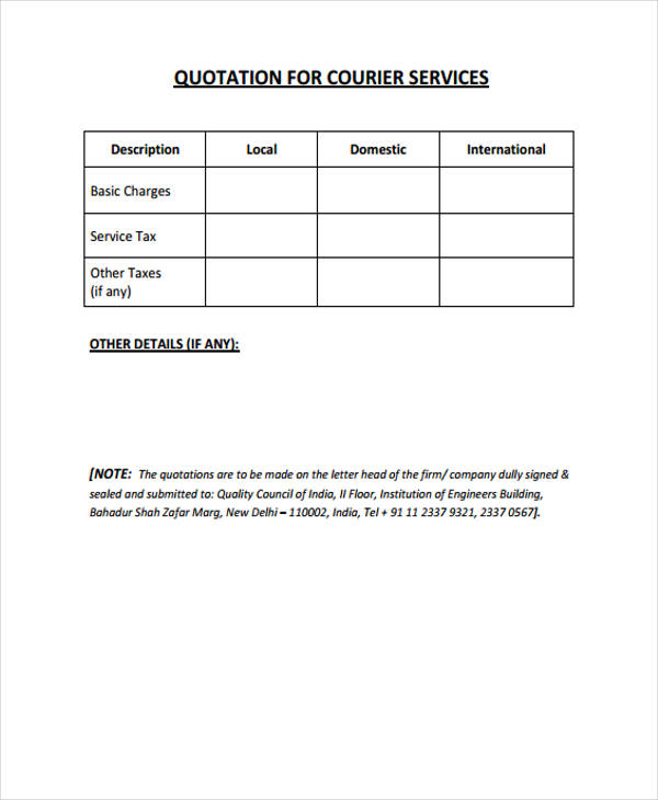 24+ Quotation Formats in PDF | Illustrator | InDesign | MS Excel ...