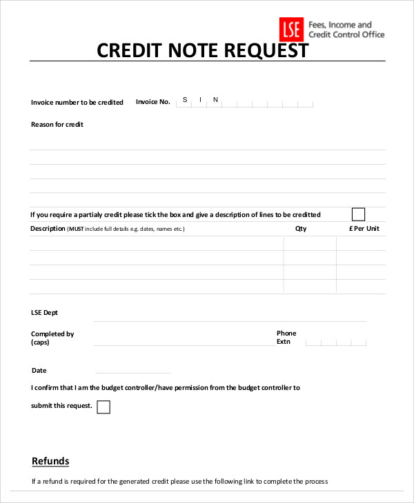 11+ Credit Note Templates - Free Sample, Example Format Download