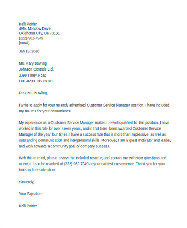 Cover Letter Template Google Doc