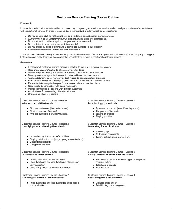 Training Outline Templates - 12+ Free Word,PDF Format Download