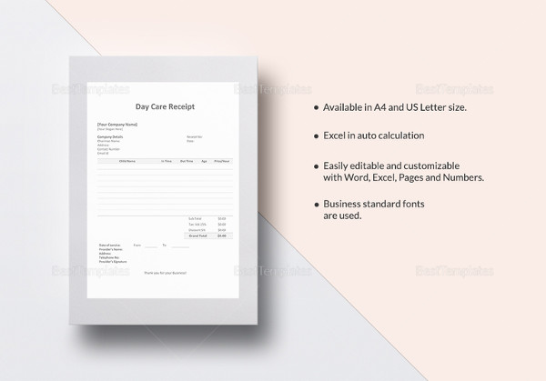 24+ School Receipt Templates - Free Word, PDF Format Download