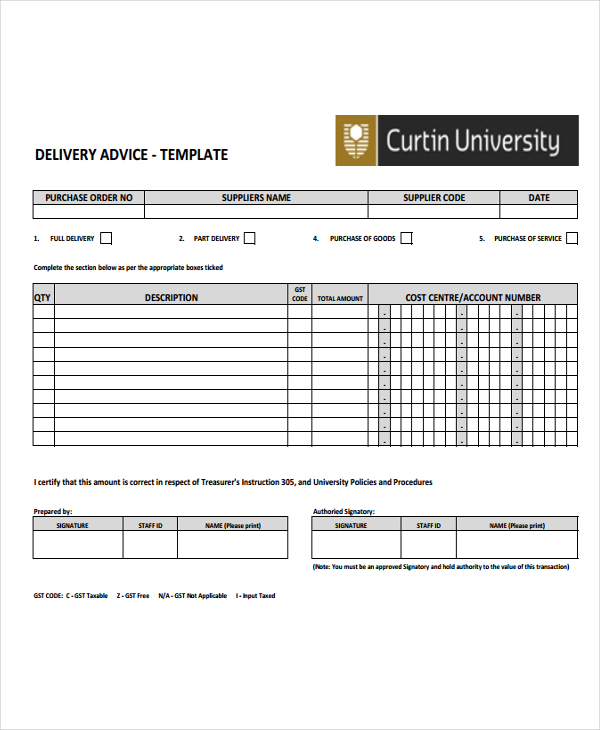 Advice Note Templates - 7+ Free Word, PDF Format Download