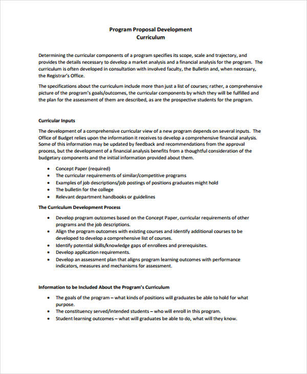 23 Program Proposal Templates Word PDF Google Docs Apple Pages