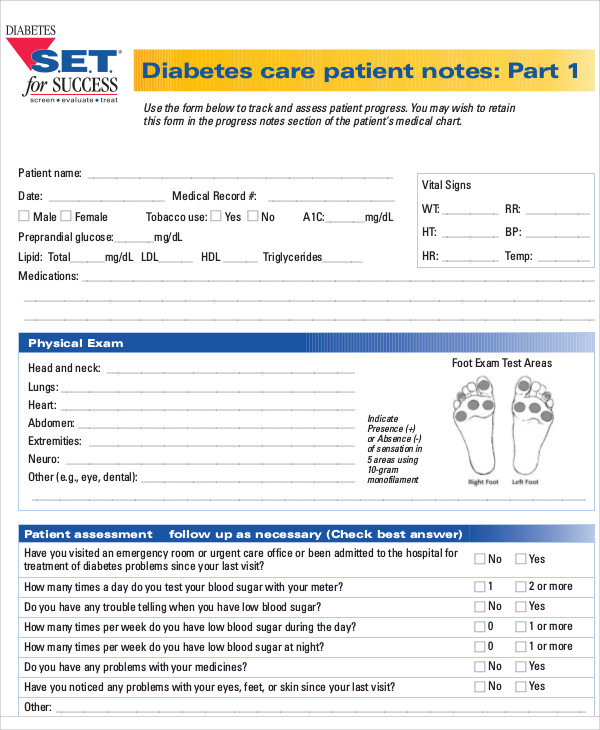 Patient Note Templates - 7+ Free Samples, Examples Format Download