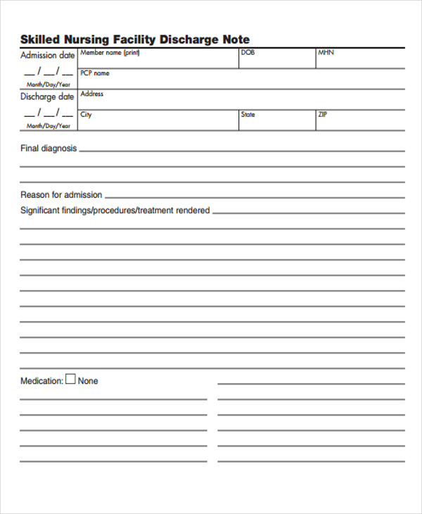 6+ Nursing Note Templates - Free Samples, Examples Format Download