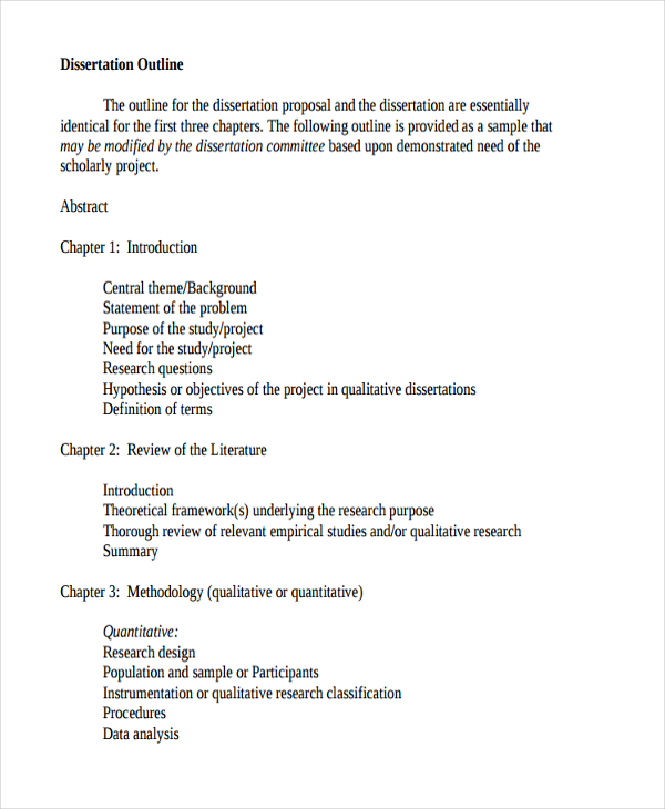 37+ Best Outline Examples in MS Word | Google Docs | Apple Pages | PDF