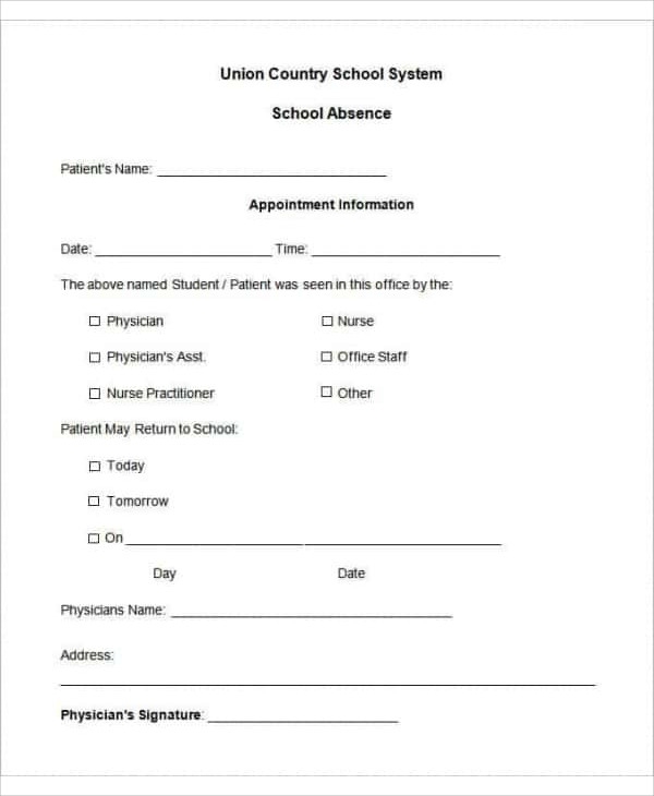 37+ Free Doctors Note Templates