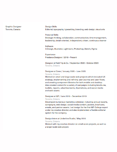 Graphic Designer Resume Template - 21+ Word, PDF Format Download