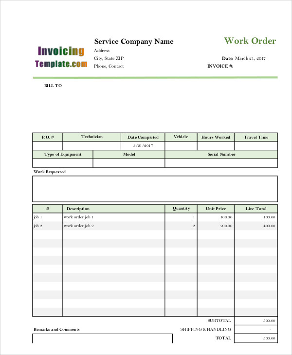 Electrical Invoice Template 7 Free Word PDF Format Download