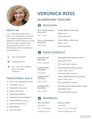 18+ Teacher Resume Templates - PDF, DOC, Pages, Publisher