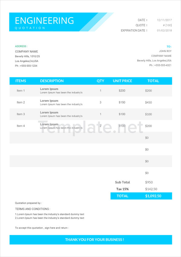 37+ Best Quotation Templates - AI, Google Docs, Apple Pages, Word