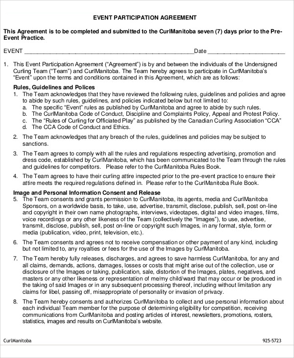 Participation Agreement Template - 10+ Free Word, PDF Format Download