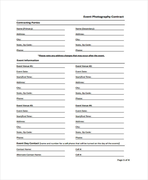 18+ Event Contract Templates in MS Word | Pages | Google Docs | PDF