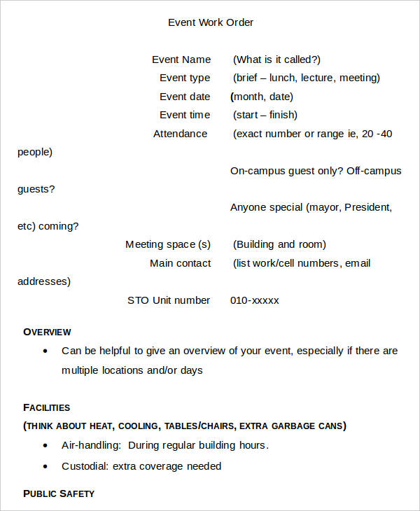 29+ Order Templates in Word