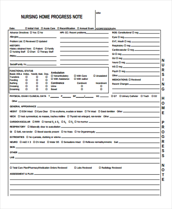 6 Nursing Note Templates Free Samples Examples Format Download