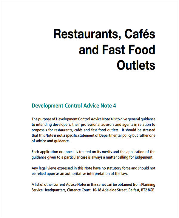 Restaurant Proposal Template