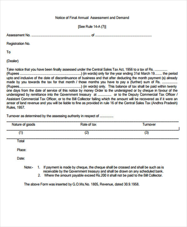 9 Demand Notice Templates - Free Sample, Example Format Download