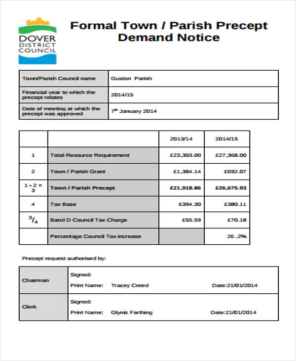 9 Demand Notice Templates - Free Sample, Example Format Download