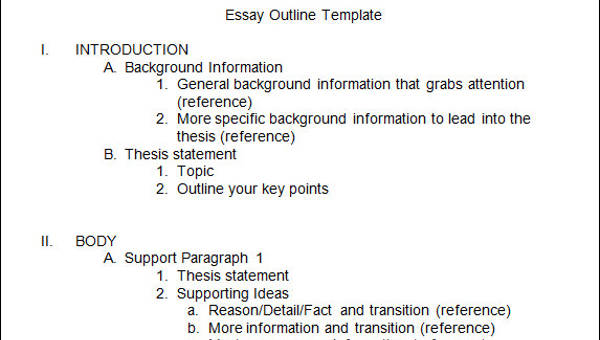 7 Formal Outline Templates Free Sample Example Format Download