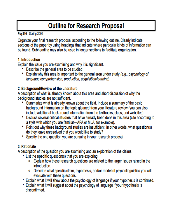 Types Of Outlines And Samples | Examples Of Outlines – YGGD