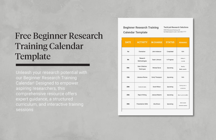 26+ Training Calendar Templates - Sample, Example Format Download ...