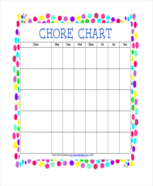33+ Blank Chart Templates in PDF | Word | Excel | Numbers | Pages ...