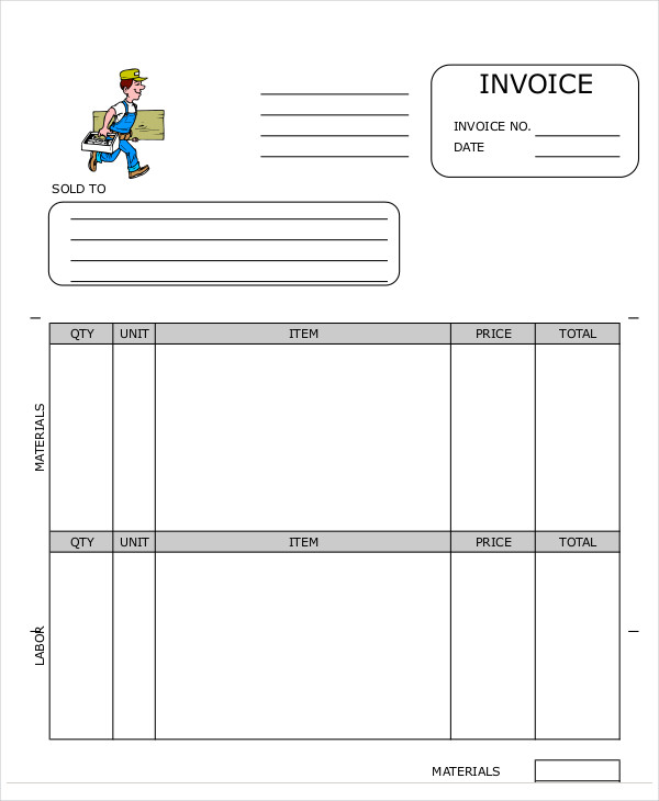 10+ Carpenter Invoice Templates - Free Sample, Example Format Download