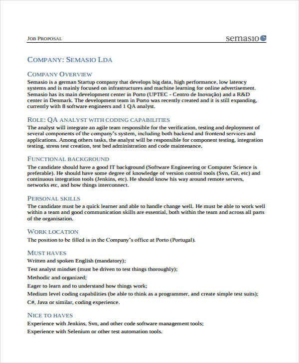 Organization Proposal Template
