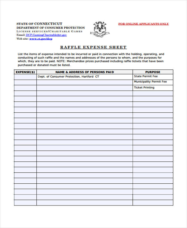 8 Raffle Sheet Templates Free Sample Example Format Download