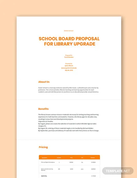 School Proposal Template - 32+ Free PDF Format Download