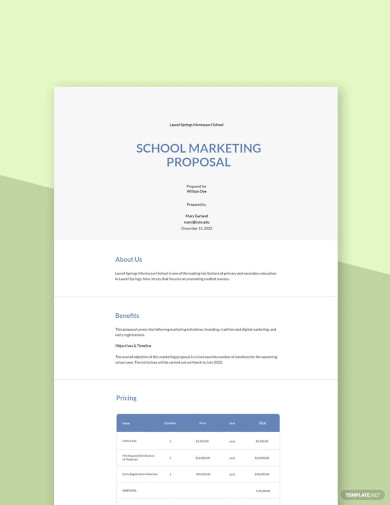 School Proposal Template - 32+ Free PDF Format Download
