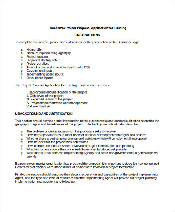 8+ Academic Proposal Templates - Word, PDF