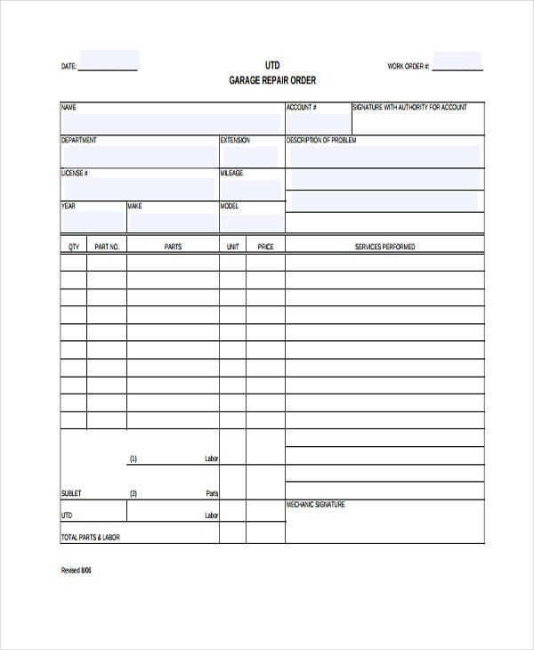 21 Free Order Templates