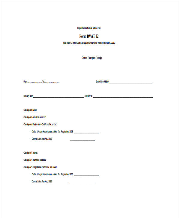 17+ Transport Receipt Templates - Free Word, PDF Format Download