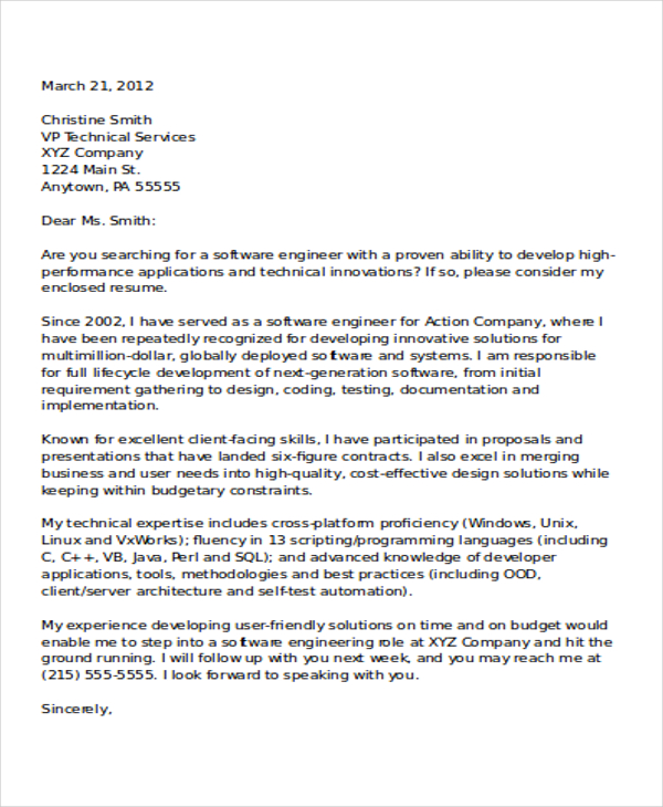 Sample Cover Letter For Developer Tailor Your Cover Letter Per Job 